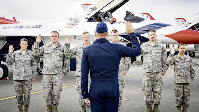 Air Force hits record retention levels, reviews voluntary force ...