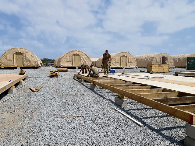 435 AEW Airmen support Operation Octave Quartz, build out base ...